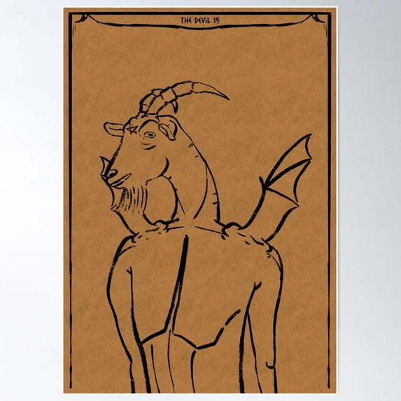 DOPAPRINT Devil Tarot Poster Wall Art, Modern Wall Decor For Living ...