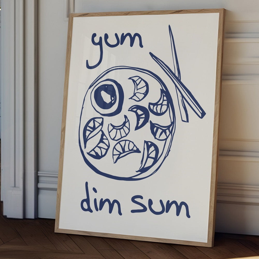 DOPAPRINT Dim Sum Poster, Food Print, Modern Kitchen Decor, Chinese ...