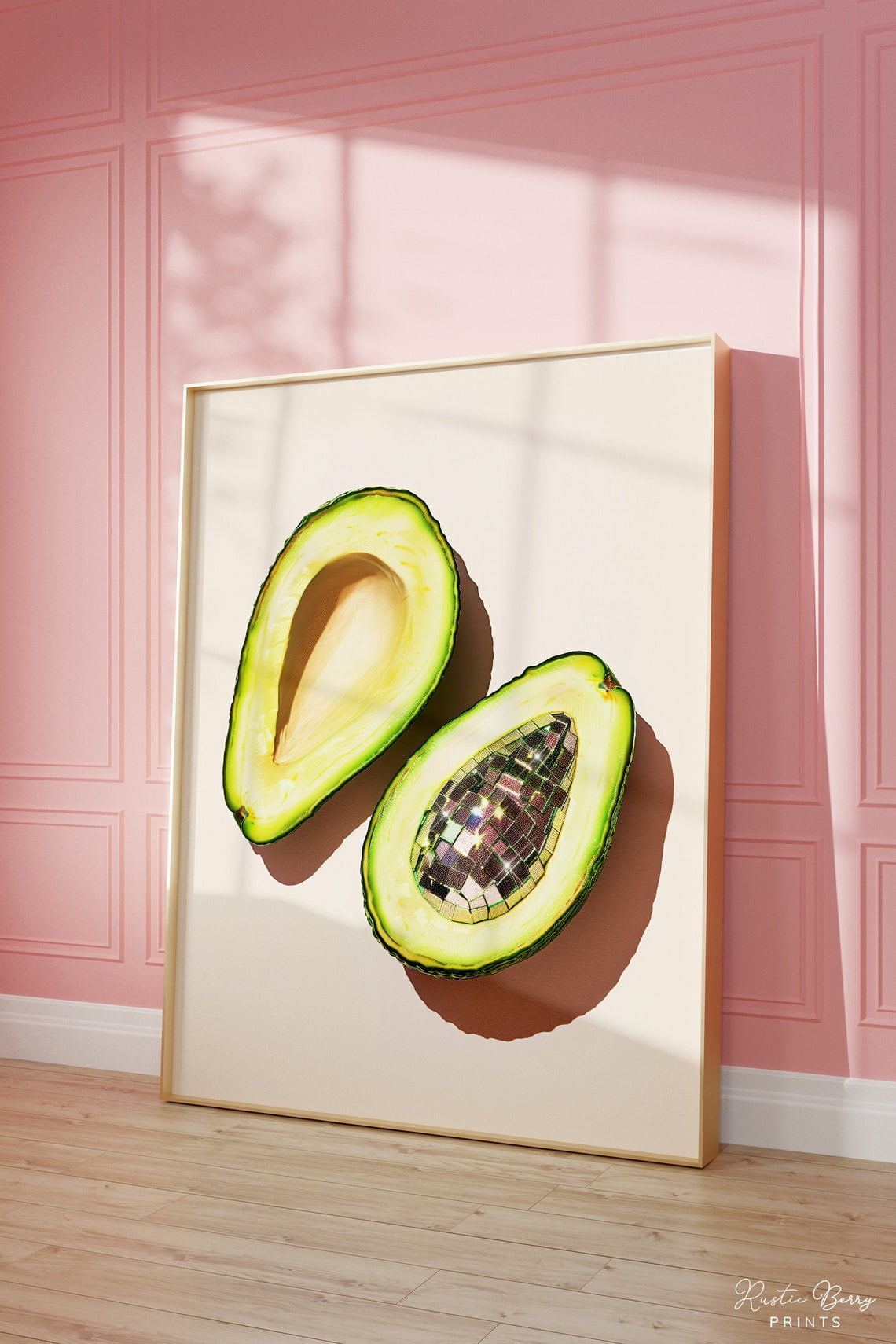 DOPAPRINT Disco Avocado Art Print Wall Art Poster Glam Disco Ball ...