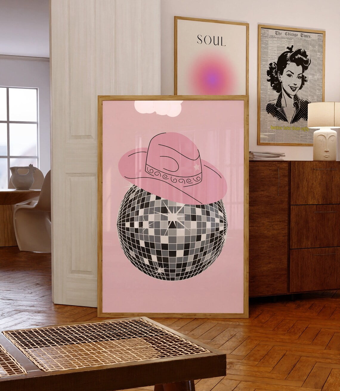 DOPAPRINT Disco Cowgirl Art-Western Art Print-Wild West Art-Trendy Wall ...