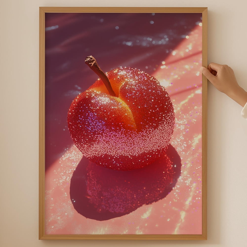 DOPAPRINT Disco Peach Poster- Funky Wall Art for Girly Room Decor, Pink ...