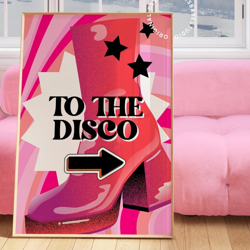 DOPAPRINT Disco Wall Art, Bar Cart Accessories, Disco Room Decor ...