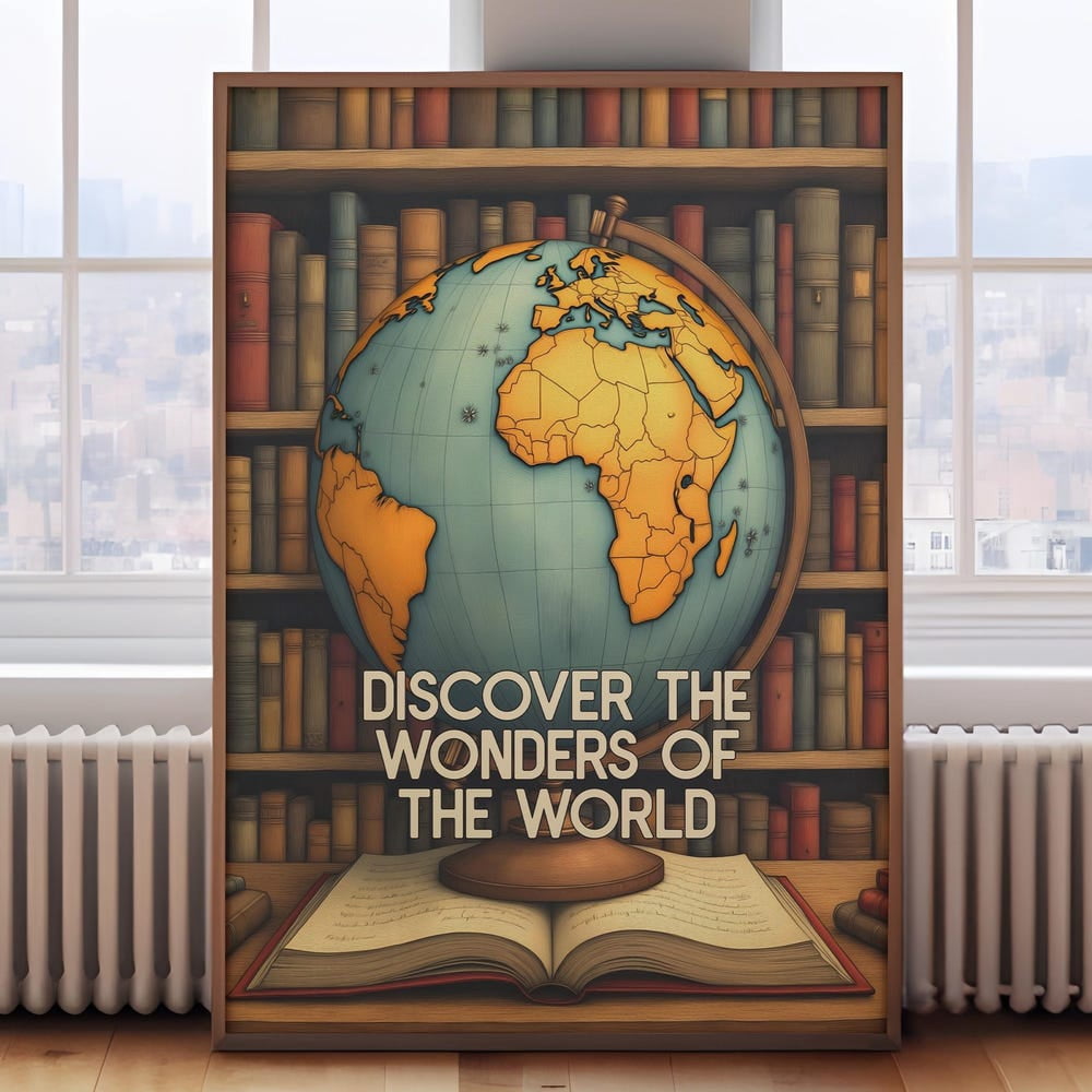 DOPAPRINT Discover the world print, wonders of the world print, world ...
