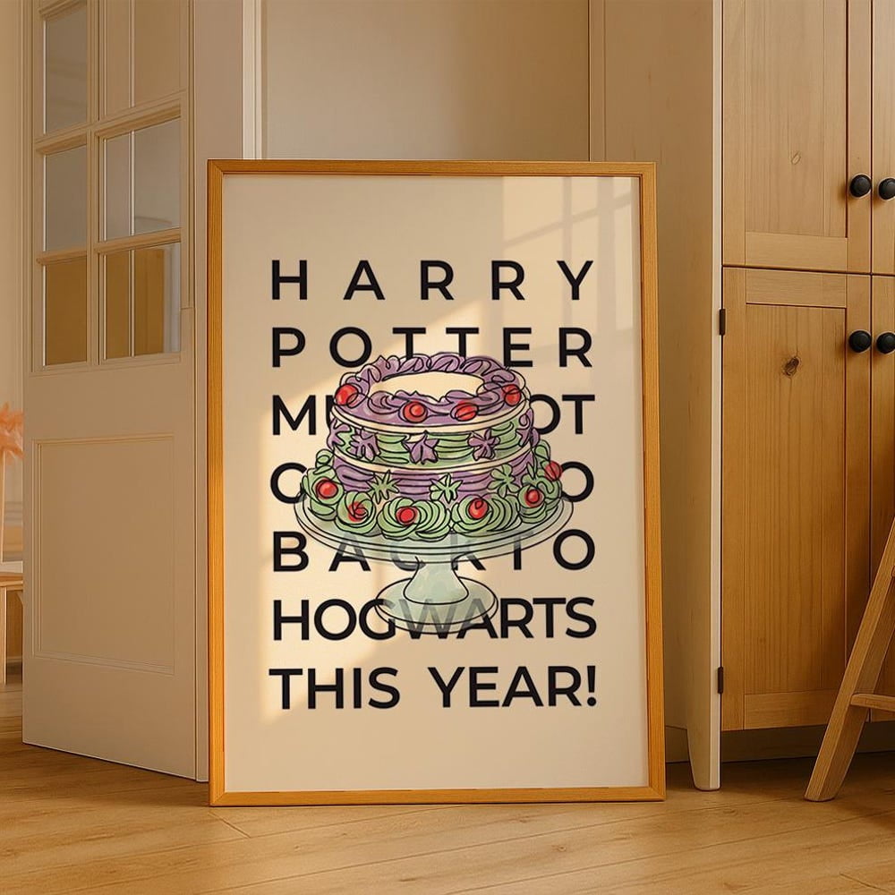 DOPAPRINT Dobby Quote Aunt Petunia'S Cake Wall Art, "Harry Potter Must Not Go Back To Hogwards ...