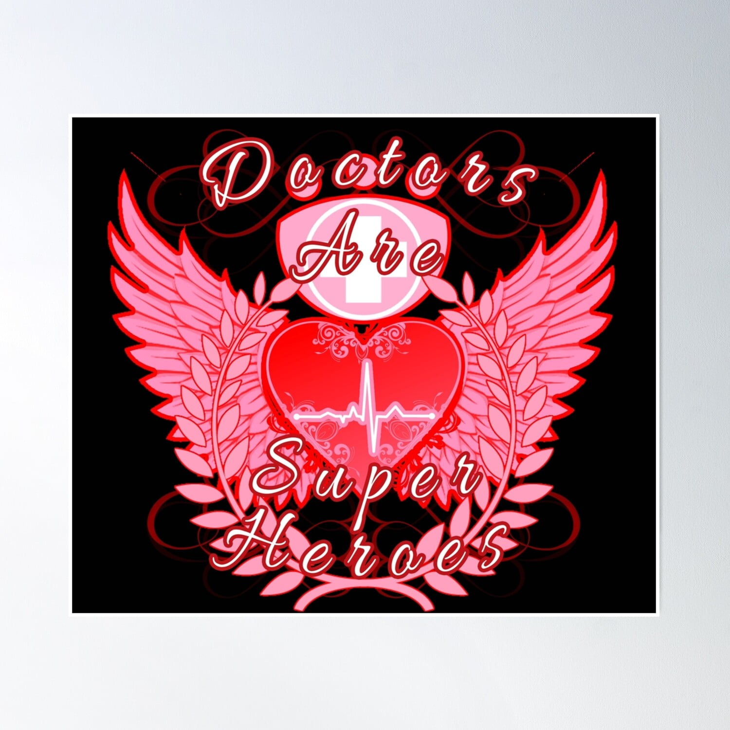 DOPAPRINT Doctors Are Super Heroes Poster Wall Art, Modern Wall Decor ...