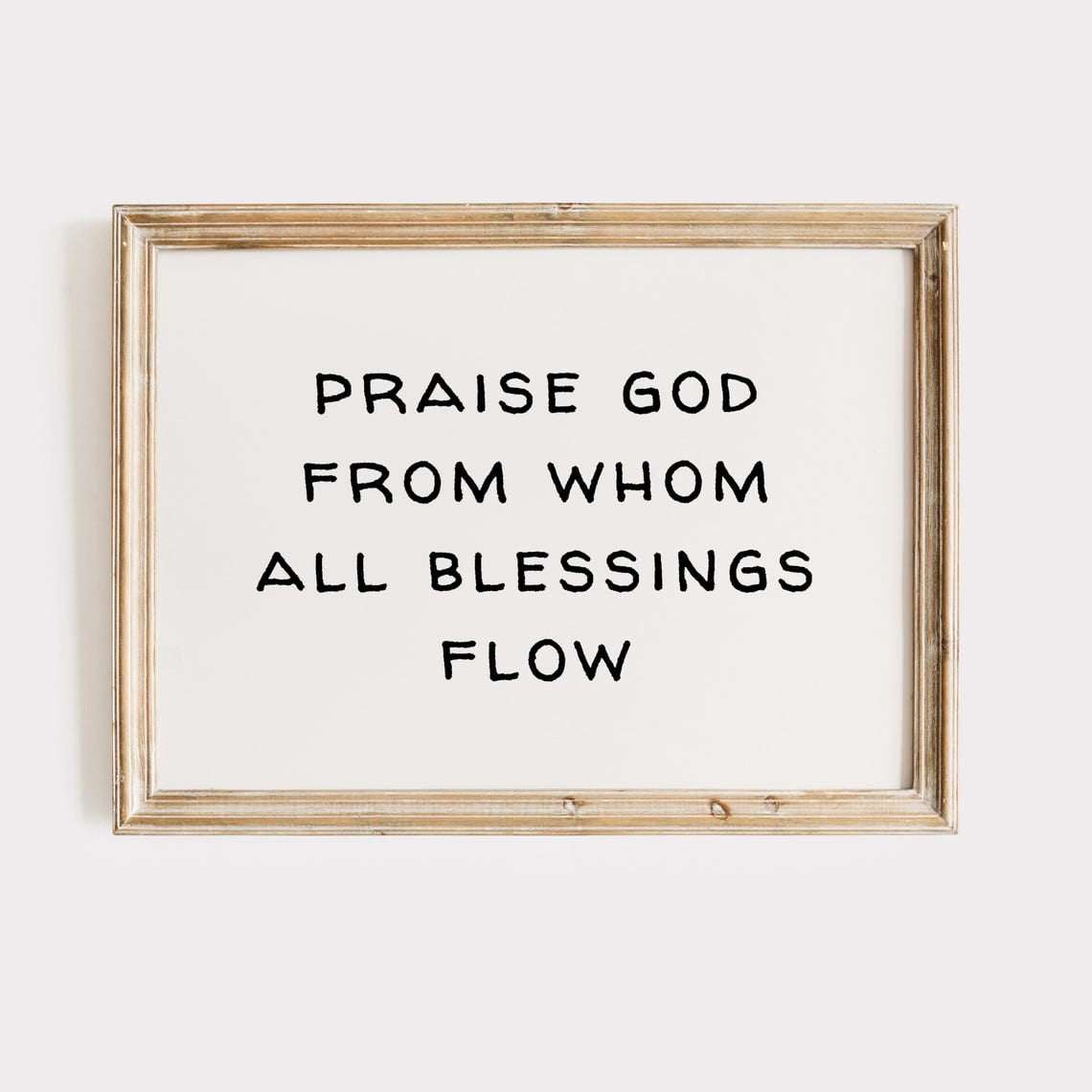 DOPAPRINT Doxology Christian Wall Art Quote, Praise God From Whom All ...