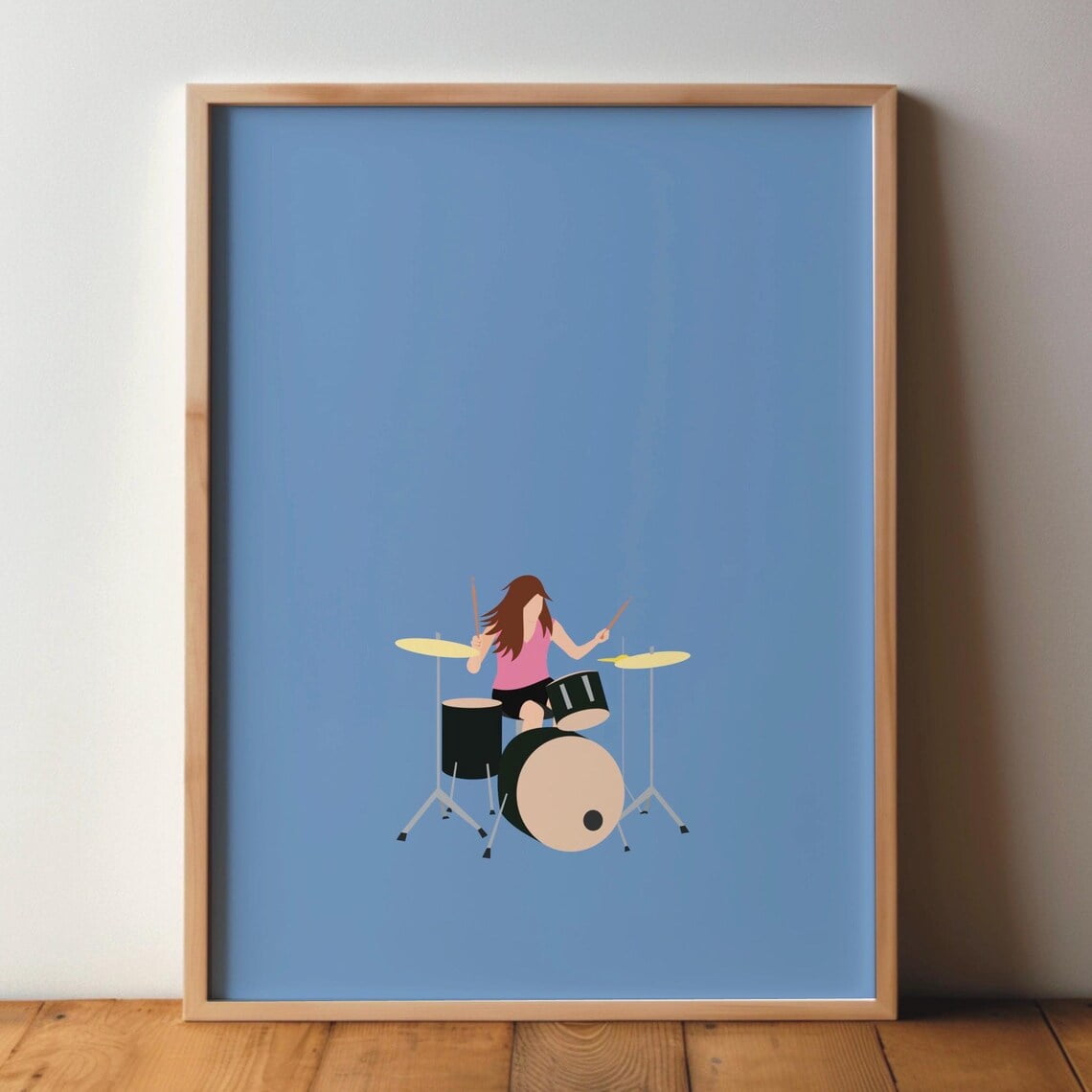 DOPAPRINT Drummer Player Drummer Poster - Music Lovers - Art, Minimal ...