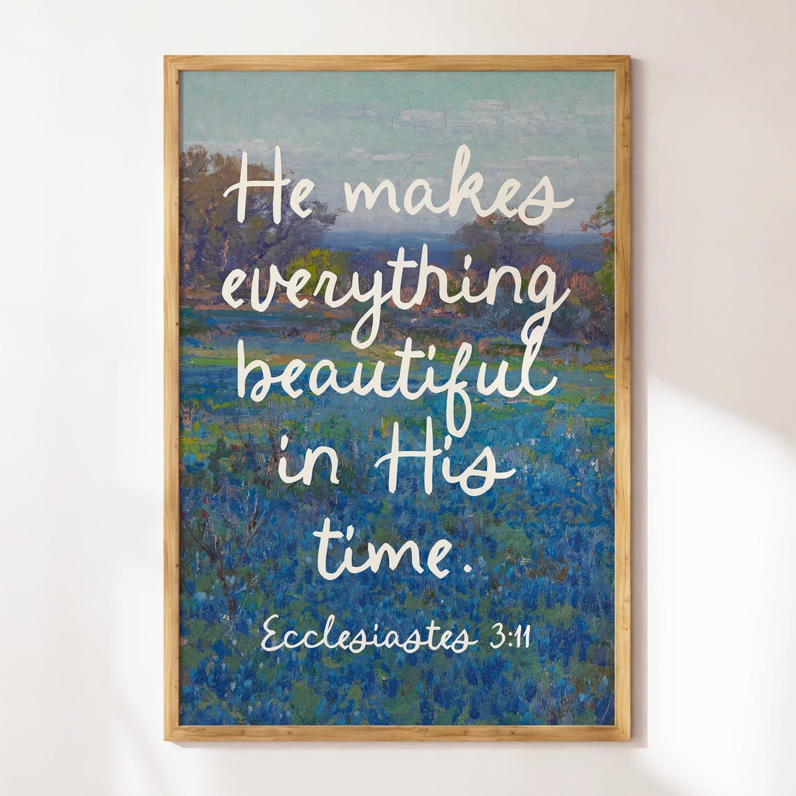 DOPAPRINT Ecclesiastes 3:11 Christian Wall Art Bible Verse Wall Art ...