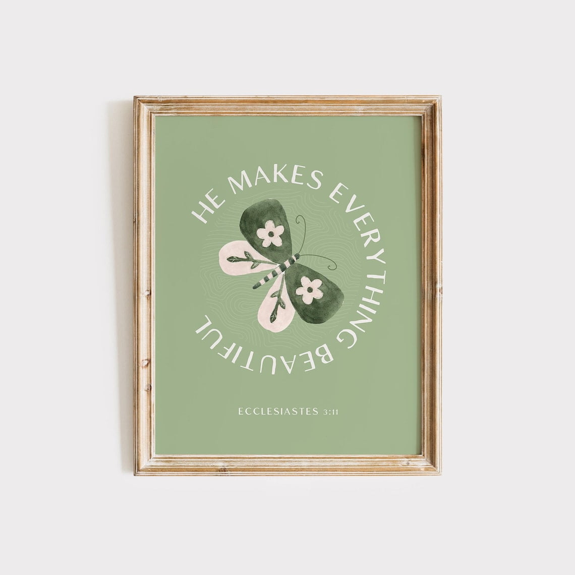 DOPAPRINT Ecclesiastes 3:11 Christian Wall Art, Cottagecore Bible Verse ...