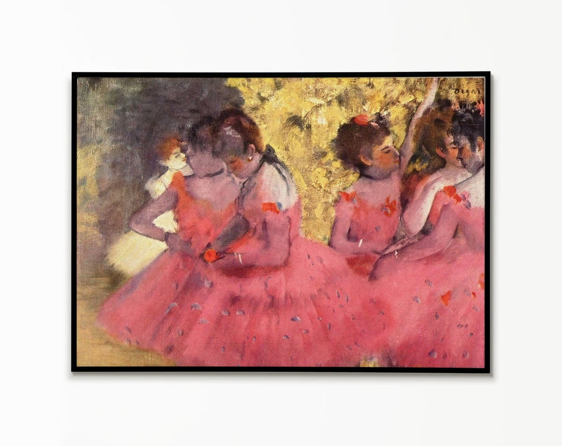 DOPAPRINT Edgar Degas Pink Dancers Impressionist Poster, Wall Art ...