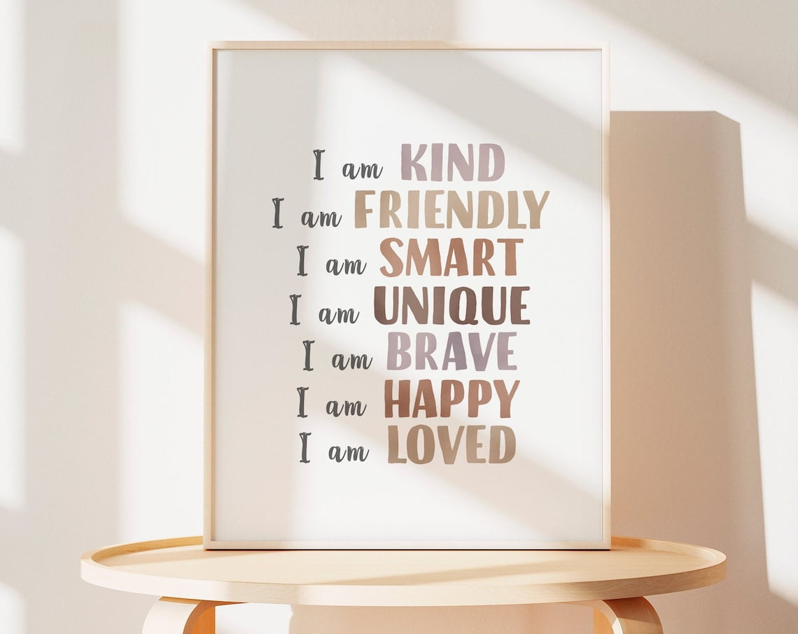 DOPAPRINT Educational Poster, Daily Affirmations Poster, Montessori ...