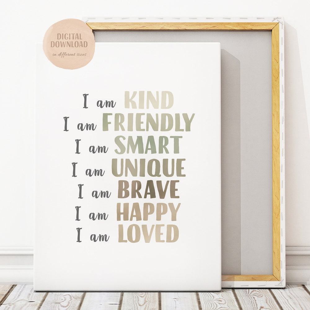 DOPAPRINT Educational Poster, Daily Affirmations Poster, Positive ...