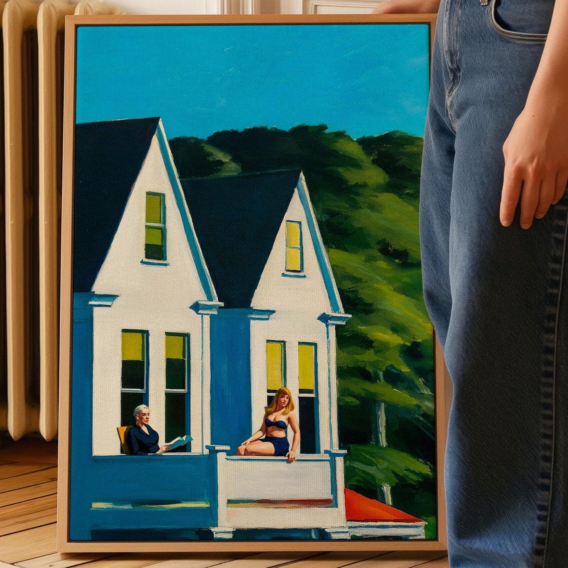 DOPAPRINT Edward Hopper Print - Second Story Sunlight 1960 - Framed ...