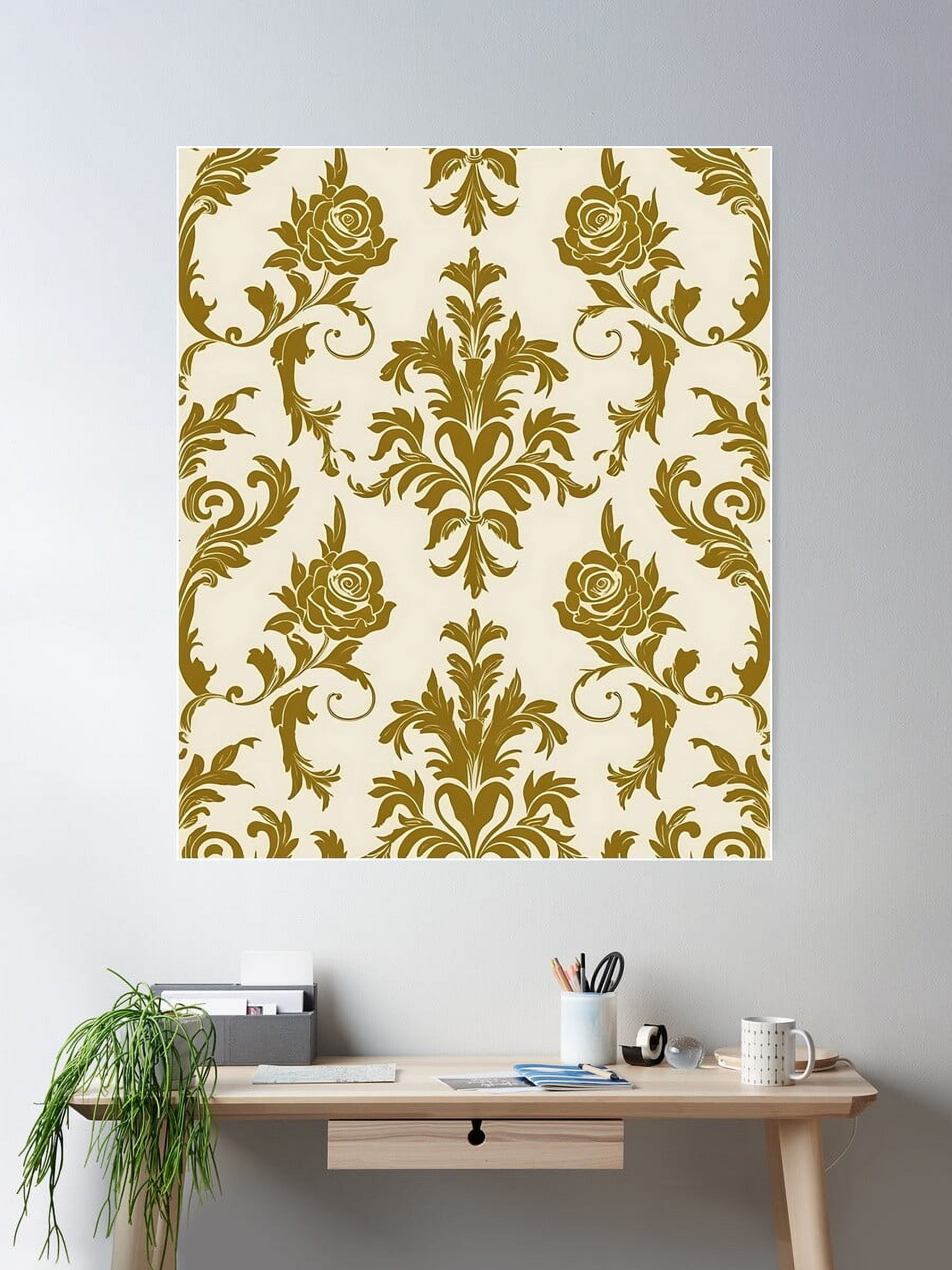 DOPAPRINT Elegant Flower Garden Pattern | Vintage Baroque Floral Poster ...