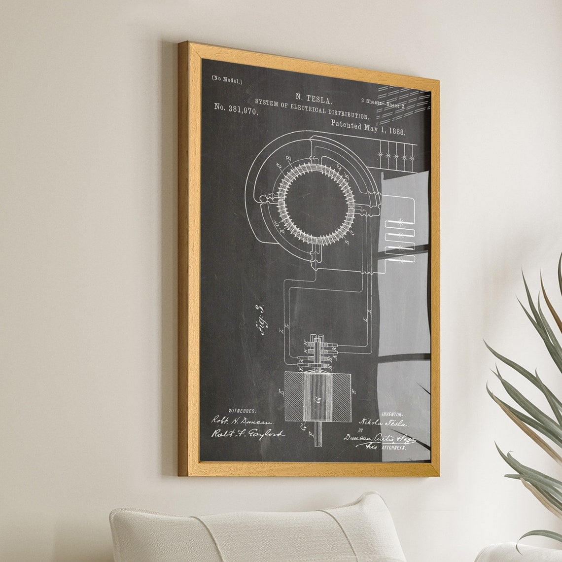 DOPAPRINT Elevate Your Space With Nikola Tesla Patent Wall Art ...