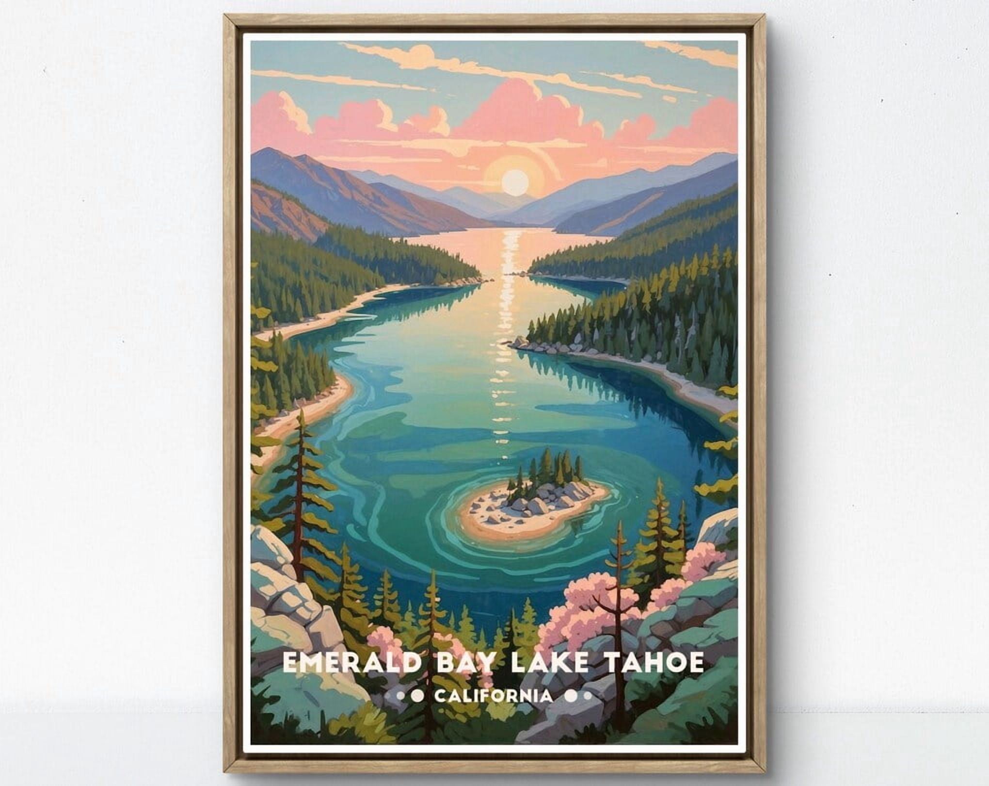 DOPAPRINT Emerald Bay Lake Tahoe Poster, California Nature Print ...