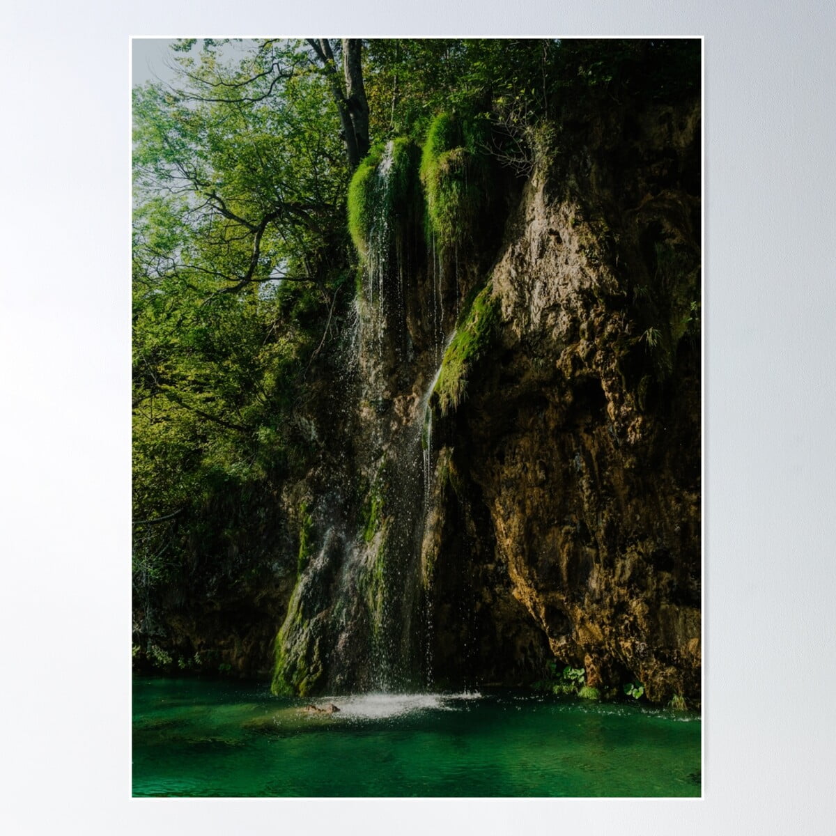 DOPAPRINT Emerald Falls Plitvice National Park Poster Wall Art, Modern Wall Decor For Living ...