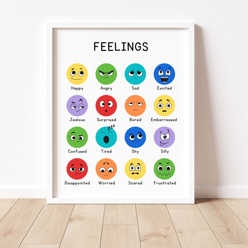 DOPAPRINT Emotions Chart, Toddler Feelings Chart, Calming Corner For ...