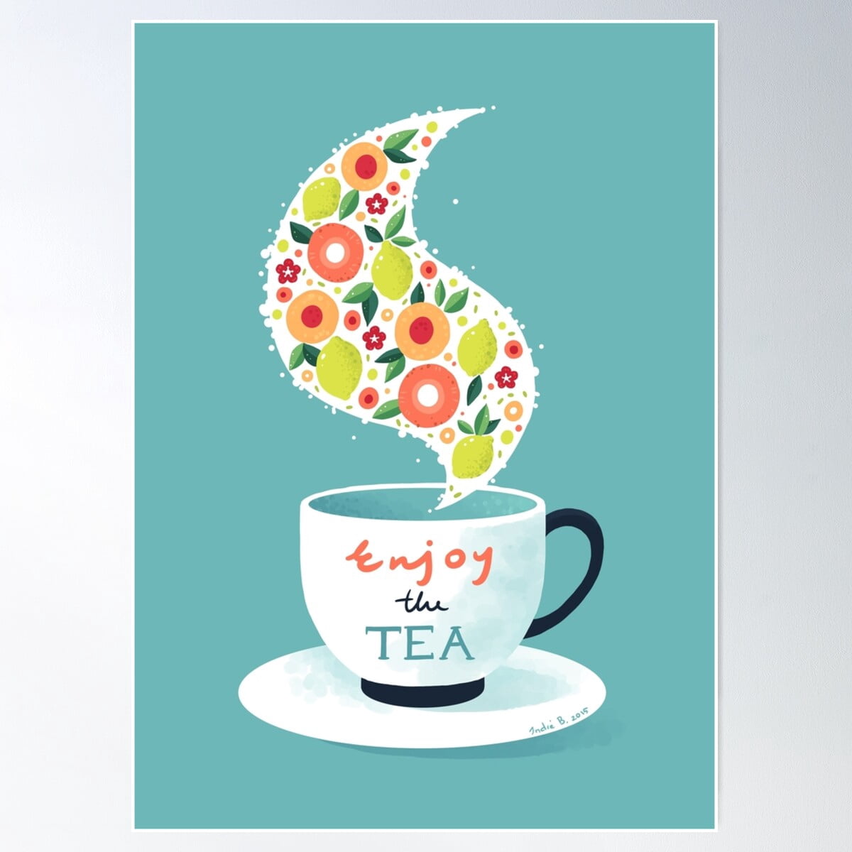 DOPAPRINT Enjoy The Tea Poster Wall Art, Modern Wall Decor NO FRAMED ...