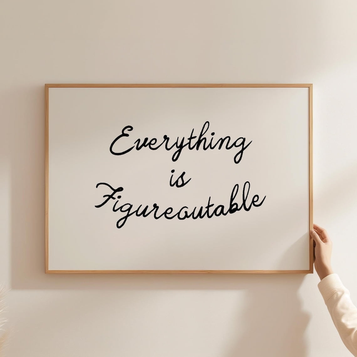 DOPAPRINT Everything Is Figureoutable Poster, Inspirational Quote Print ...