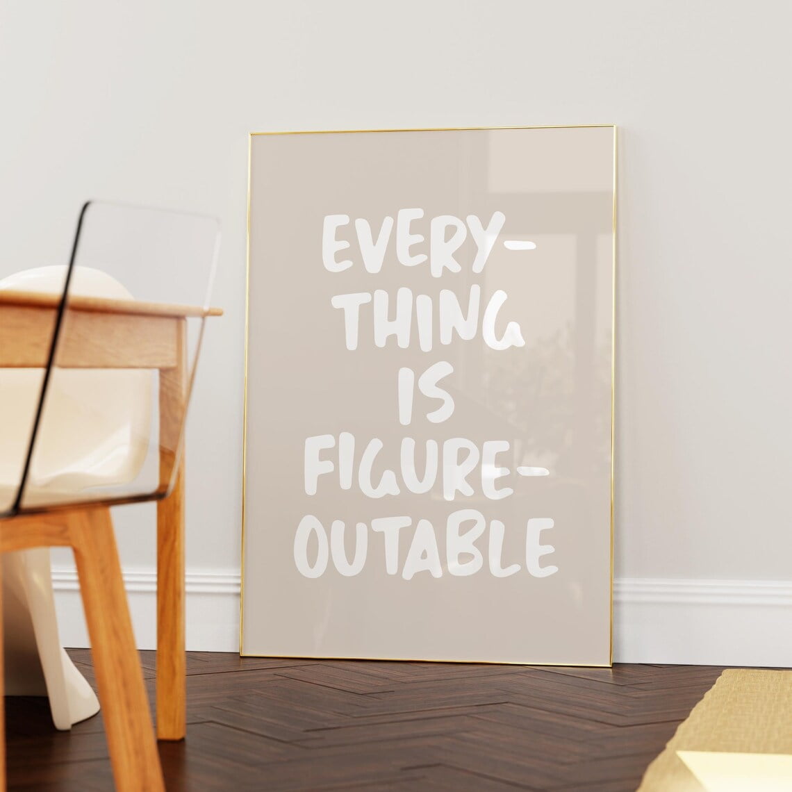 DOPAPRINT Everything Is Figureoutable Print Uplifting Quote ...