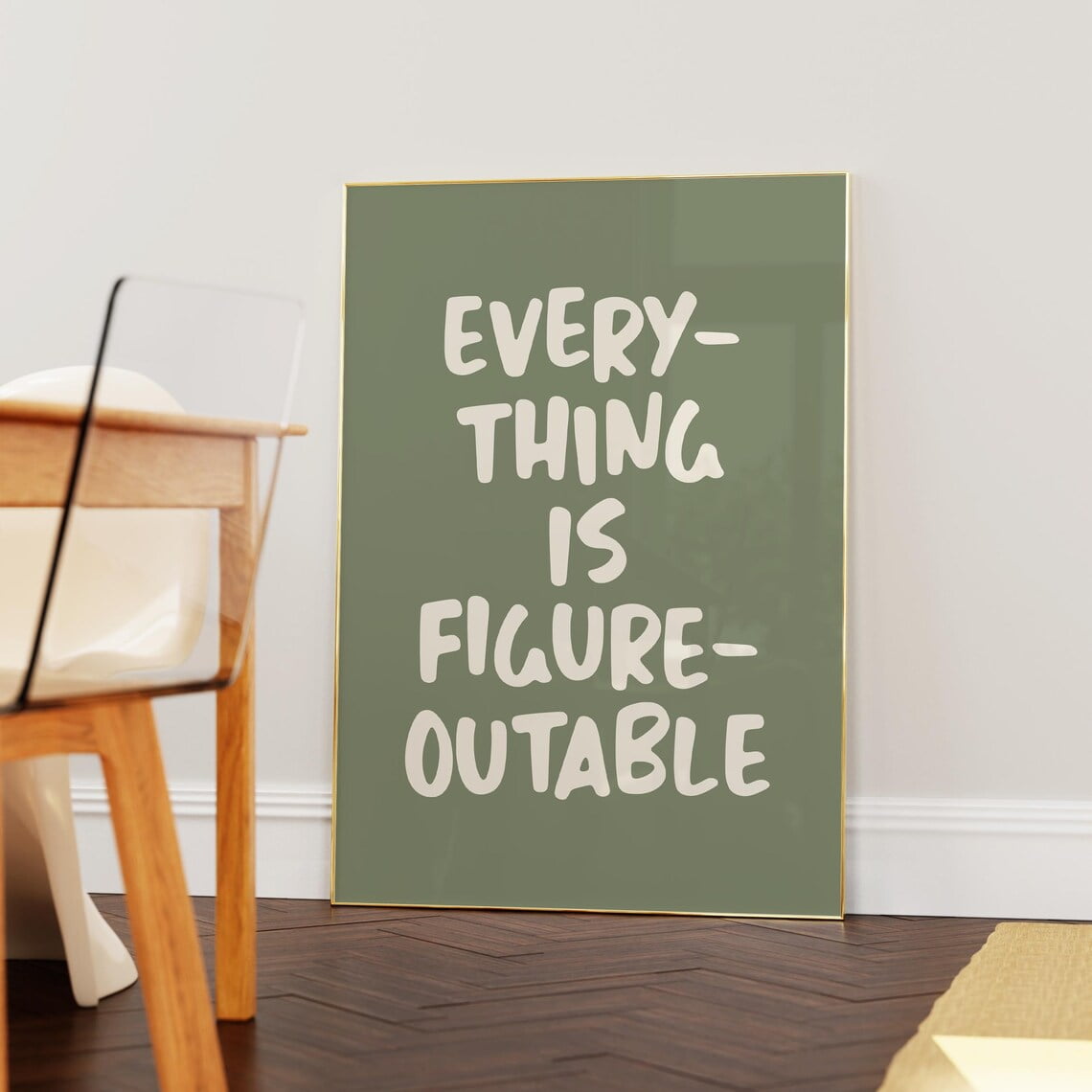 DOPAPRINT Everything Is Figureoutable Print Uplifting Quote ...
