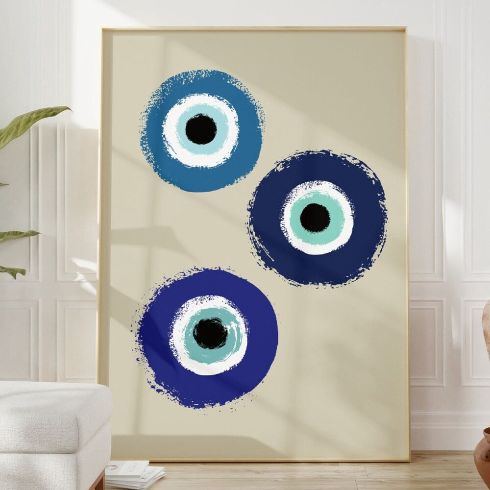 DOPAPRINT Evil Eye Poster, Spiritual Wall Art, Nazar Wall Art, Turkish ...