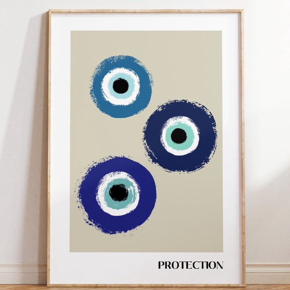 DOPAPRINT Evil Eye Poster, Spiritual Wall Art, Nazar Wall Art, Turkish ...