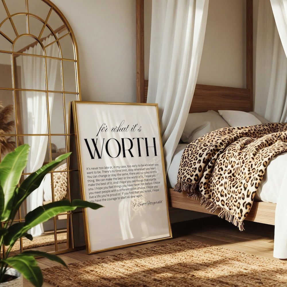 DOPAPRINT F. Scott Fitzgerald Quote Poster Inspiring Wall Art For ...