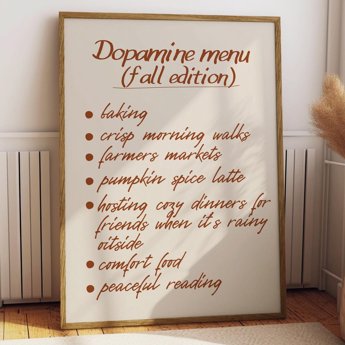DOPAPRINT Fall Art Print, Cozy Autumn S Wall Art, Dopamine Menu Poster ...