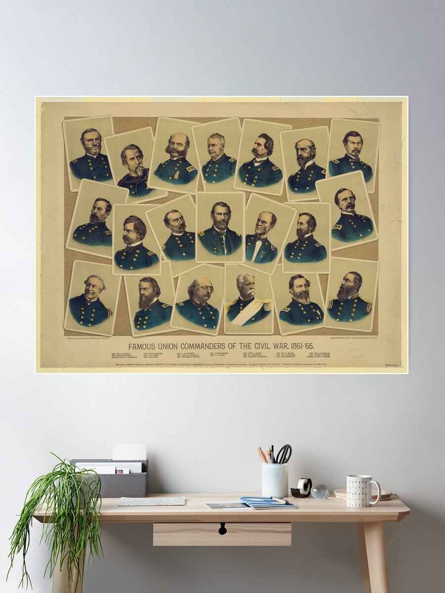 DOPAPRINT Famous Union Commanders Of The Civil War 1861-65 Poster Wall ...