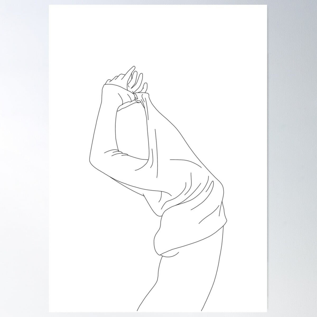 DOPAPRINT Fashion Illustration Line Drawing - Jens Poster Wall Art ...