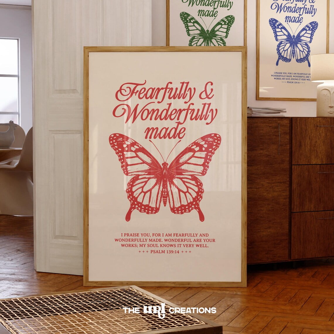 DOPAPRINT Fearfully And Wonderfully Made Wall Art, Trendy Christian ...