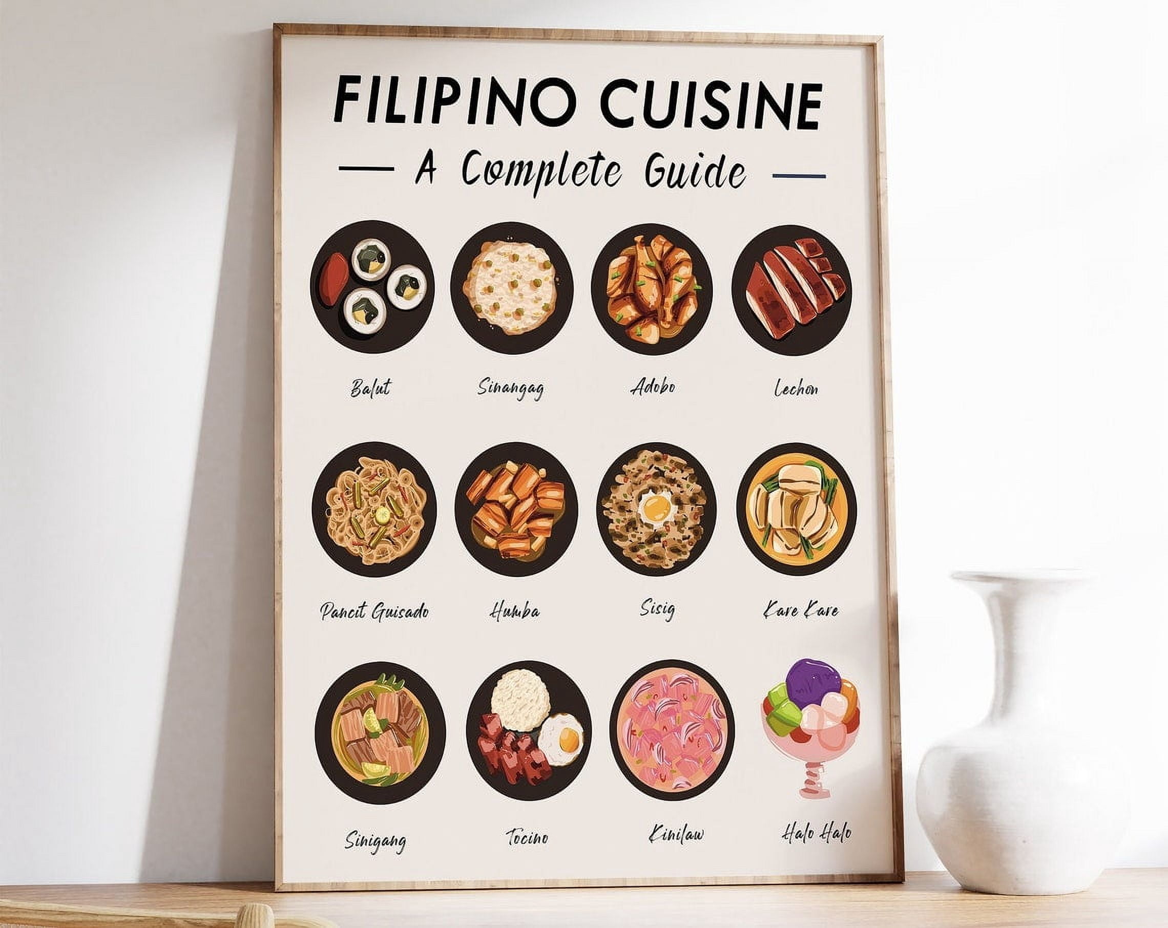 DOPAPRINT Filipino Food Art Print, Filipino Cuisine Wall Art ...