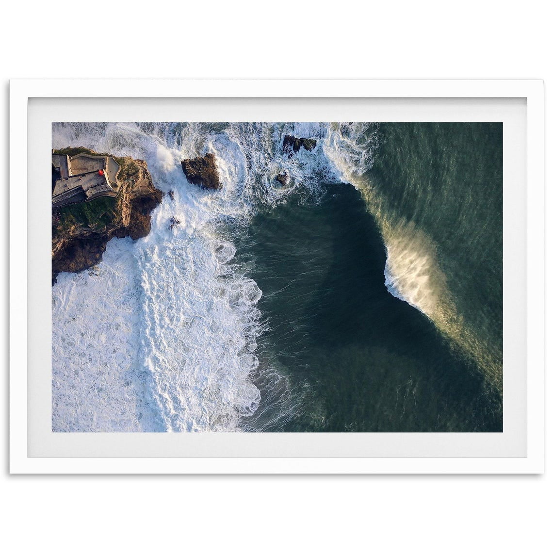 DOPAPRINT Fine Art Big Wave Ocean Print - Nazare Surf Beach Aerial Fine ...