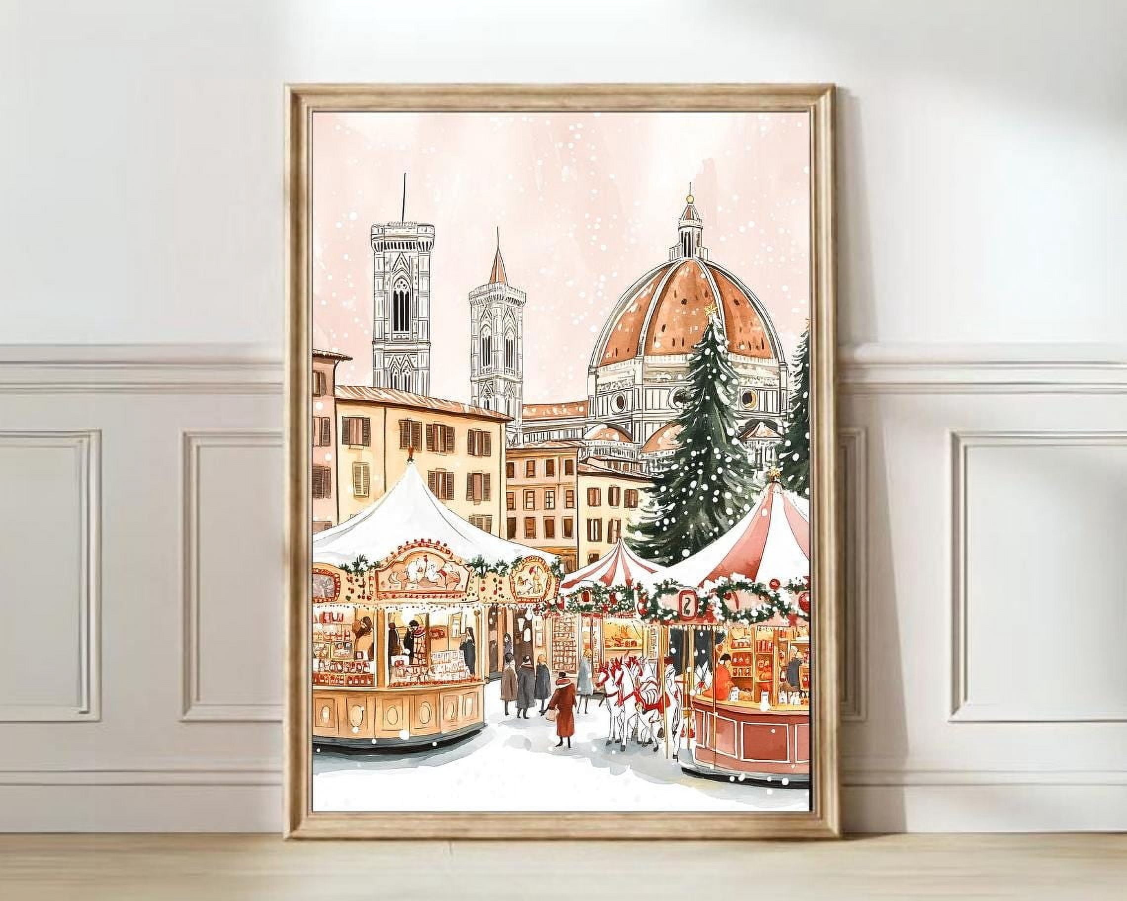 DOPAPRINT Florence Print Winter Florence Illustration Pastel Print Pink ...