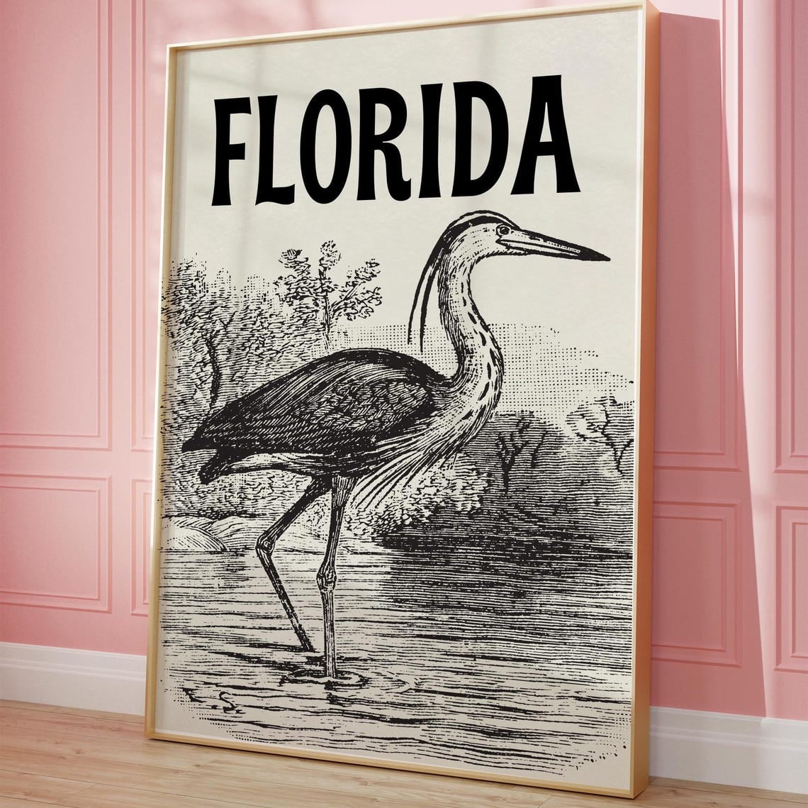 DOPAPRINT Florida Art Print Vintage Florida Wall Art Retro Florida City ...