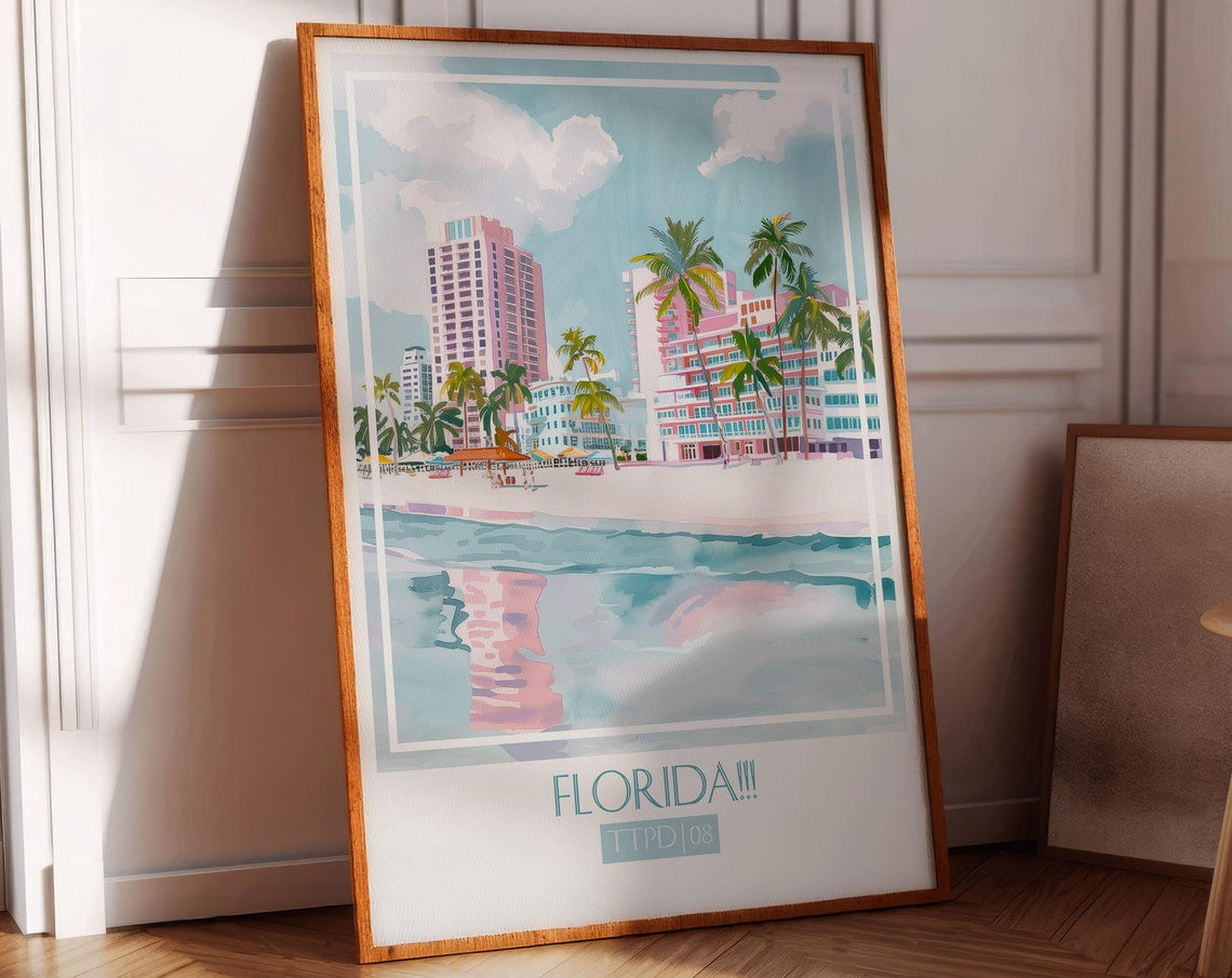 DOPAPRINT Florida Song Poster Watercolor Wall Art Subtle Song Print ...