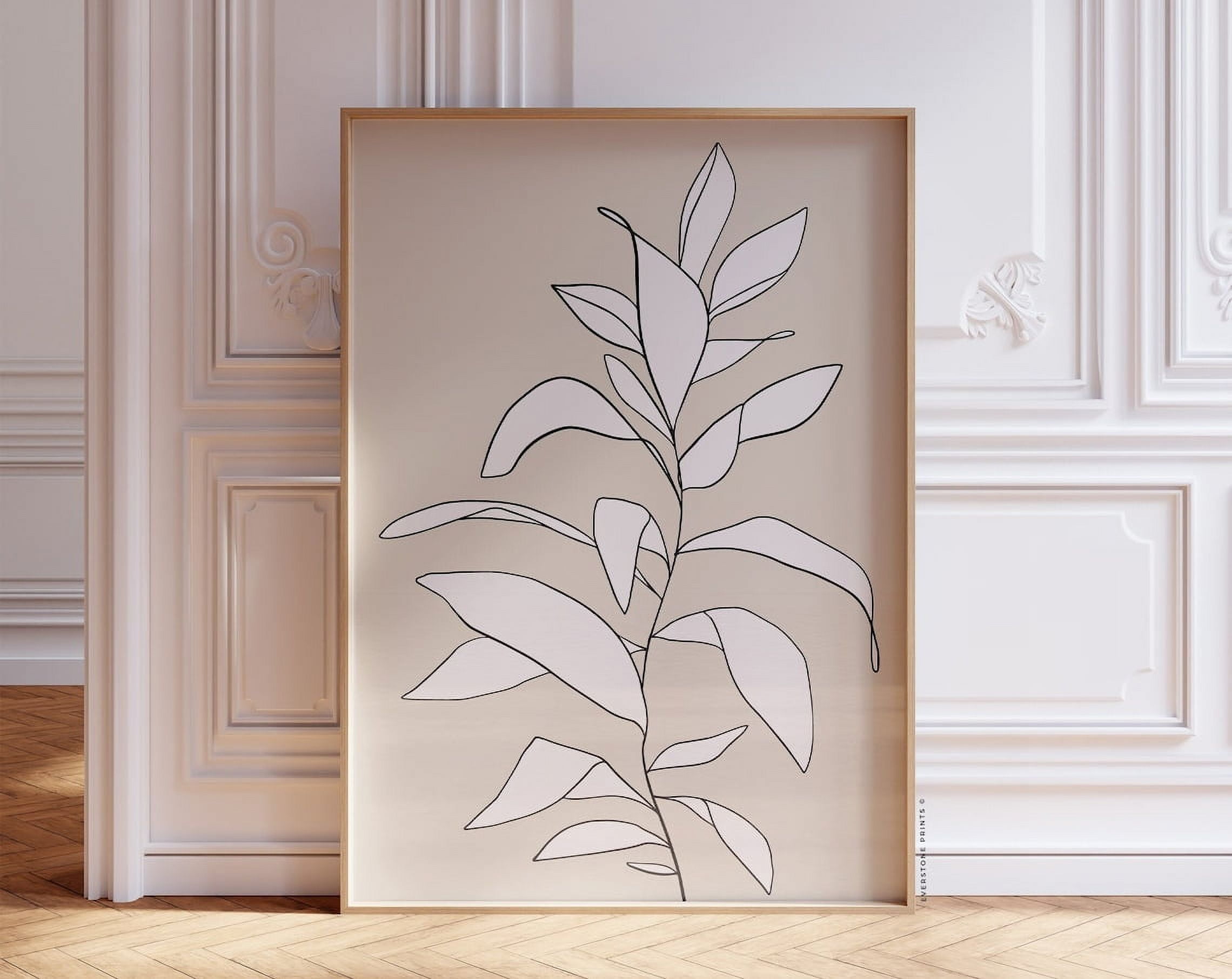 DOPAPRINT Flower Line Art, Botanical Wall Art, Floral Line Art, Flower Print, Line Art Print ...