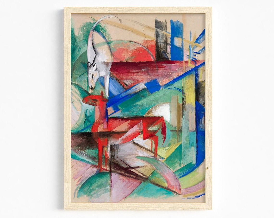 DOPAPRINT Franz Marc Wall Art, Abstract Art, Famous Painting, Cubism ...