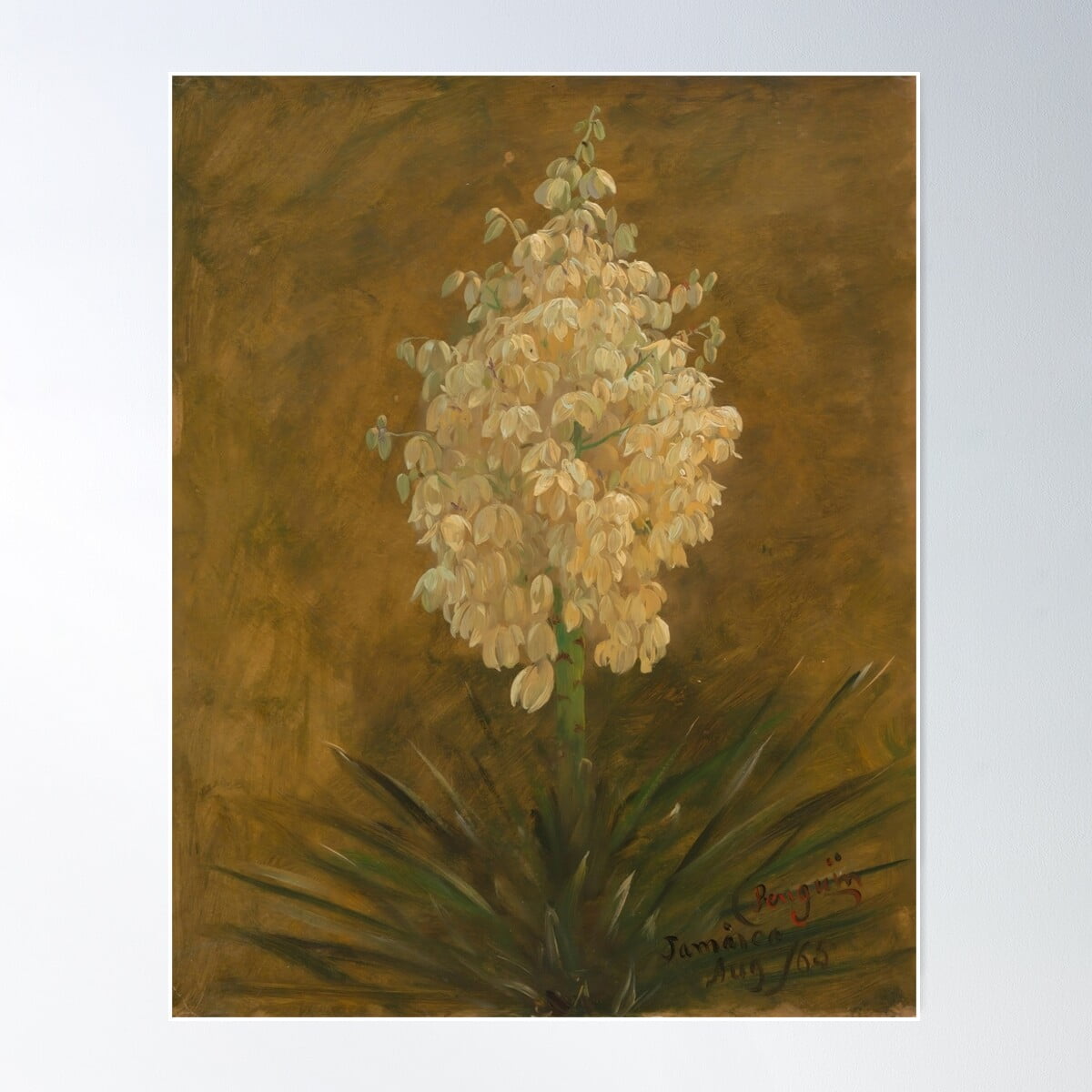 DOPAPRINT Frederic Edwin Church Yucca Plant Art Botanical Illustration ...