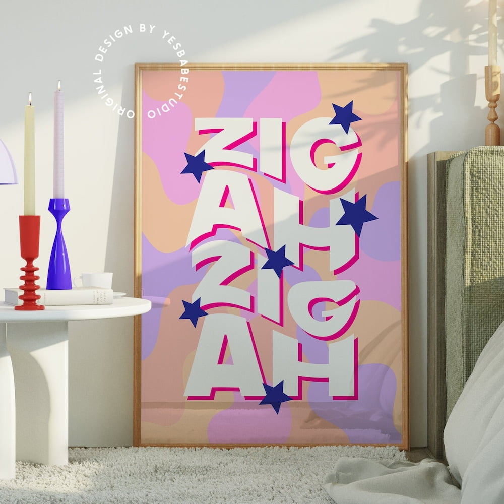 DOPAPRINT Fun Pastel Wall Art, Preppy Wall Prints, Maximalist Wall Art ...