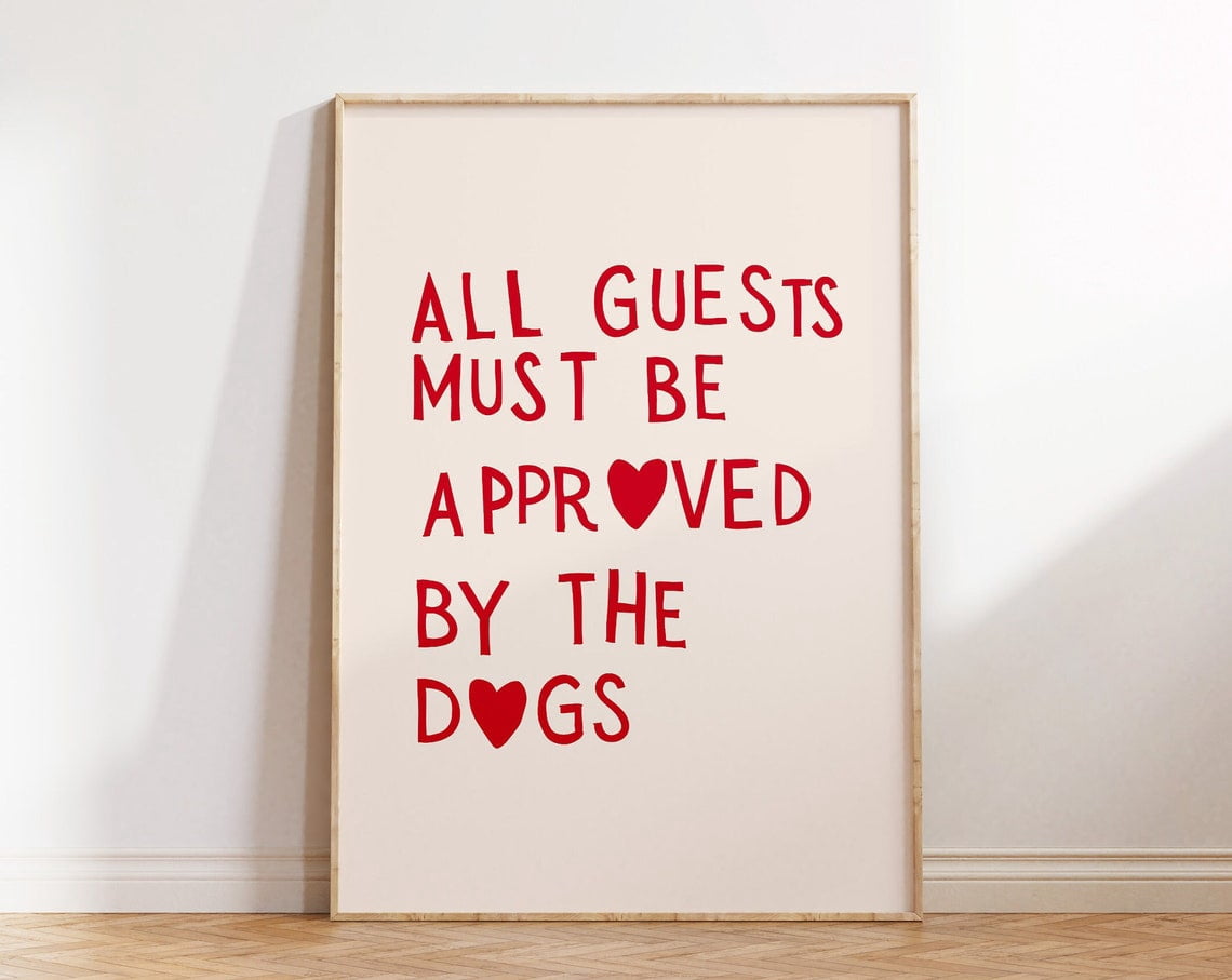 DOPAPRINT Funny Dog Print Dog Owner Gift Entryway Wall Art Puppy Poster ...