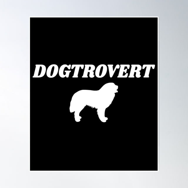 DOPAPRINT Funny Dogtrovert Bernese Mountain Dog Introvert Lab Gift Poster Wall Art, Modern Wall ...