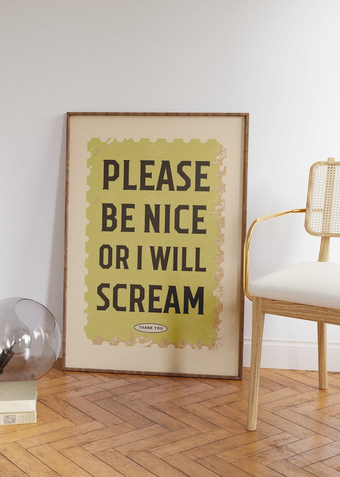 DOPAPRINT Funny Be Nice Print Guest Room Wall Art Girly Apartment Wall ...