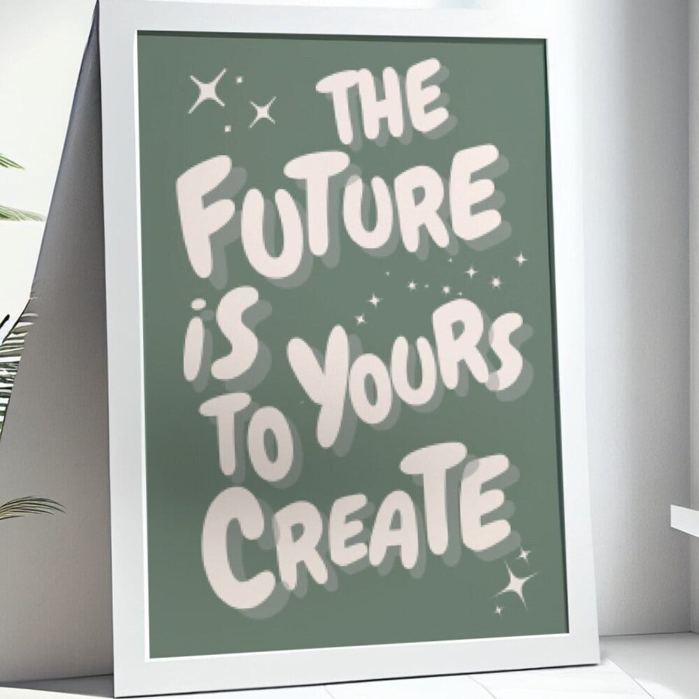DOPAPRINT The Future Is Yours Print, Affirmation Poster, Sage Green ...