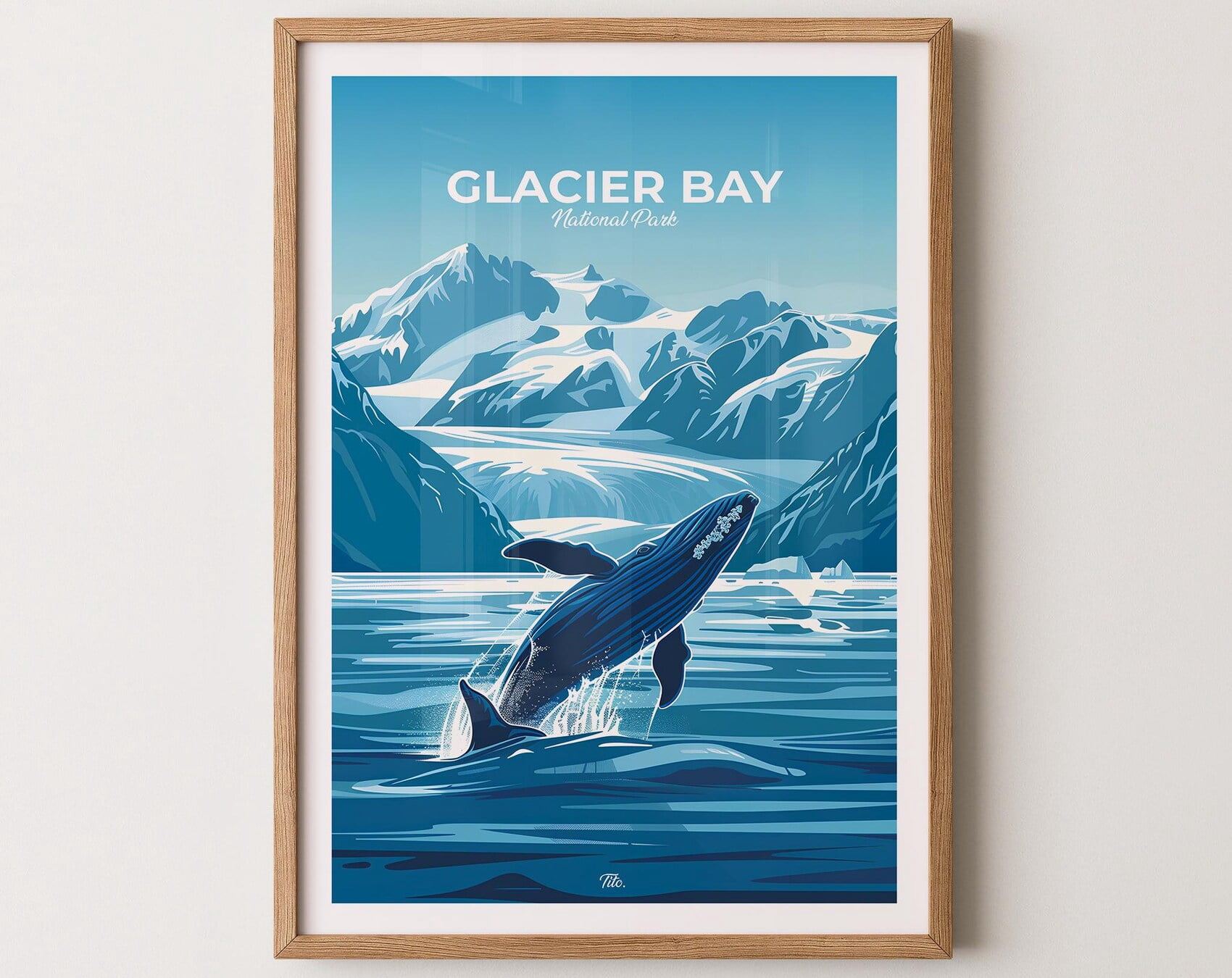 DOPAPRINT GLACIER BAY Poster, Glacier Bay Travel Poster, Glacier Bay ...