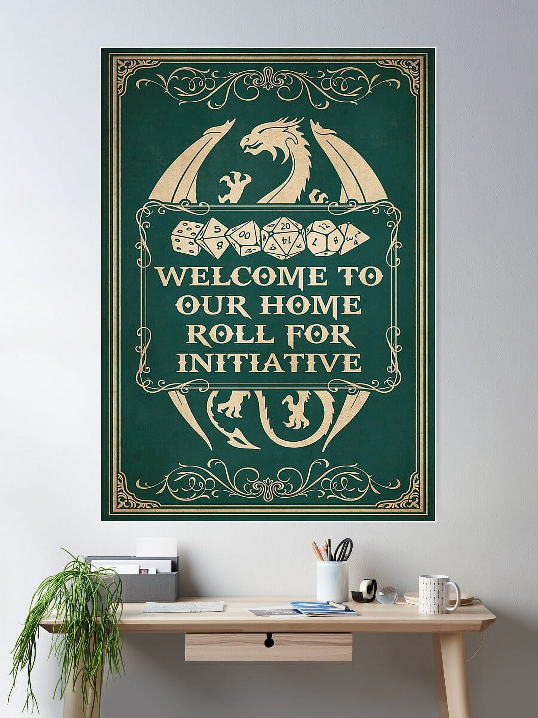 DOPAPRINT Game Tavern Dnd Welcome To Our Home Poster Wall Art, Modern ...