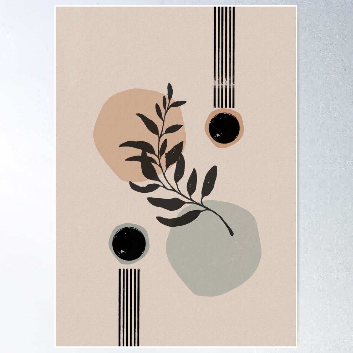 DOPAPRINT Geometric Floral Mid Century Art Poster Wall Art, Bedroom NO ...