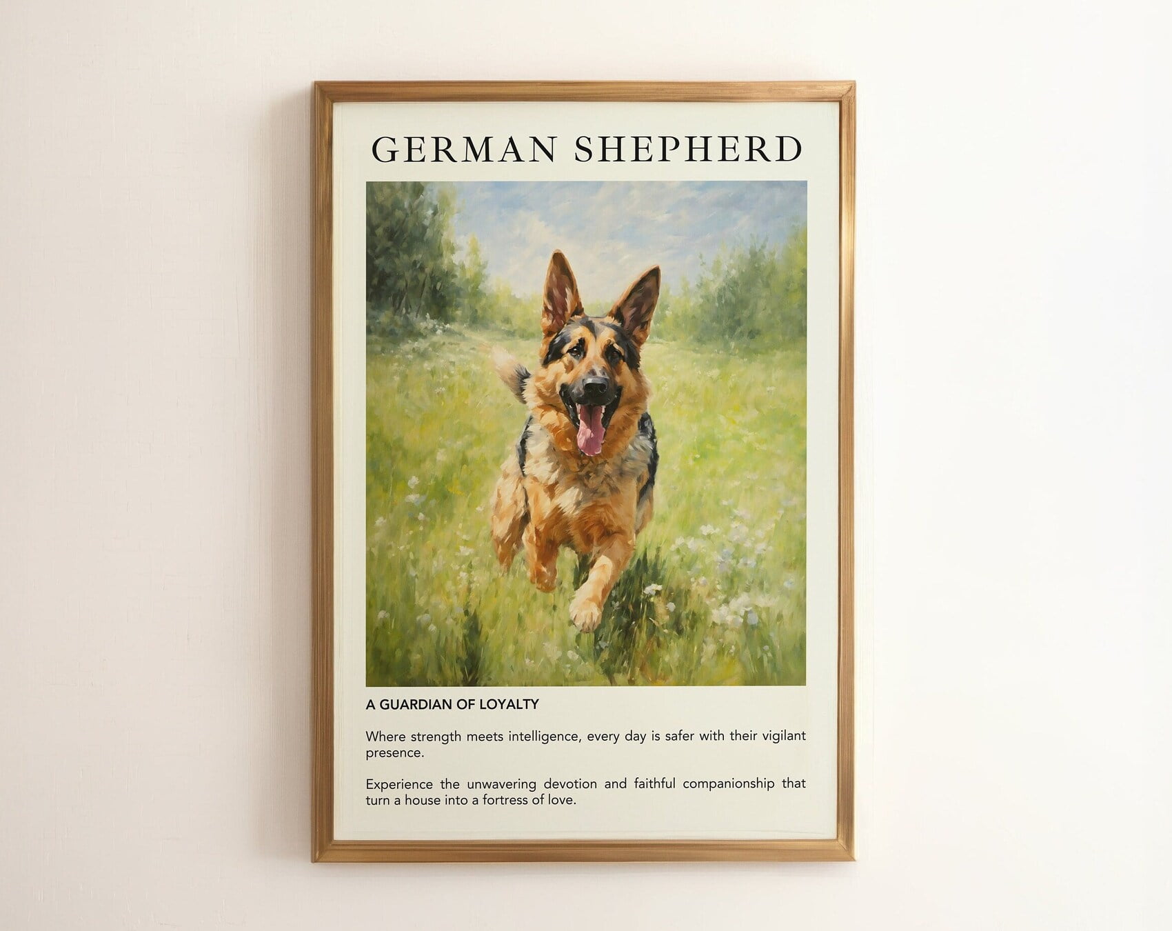 DOPAPRINT German Shepherd Dog Poster Print | Gift for Dog Lovers | Dog ...